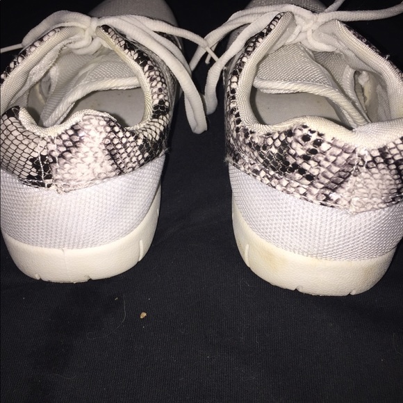 Via Pinky | Shoes | Via Pinky White Snakeskin Sneakers | Poshmark